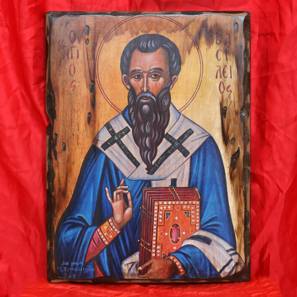 Παλαιωμένη εικόνα Αγίου Βασιλειου - Μοναστήρι